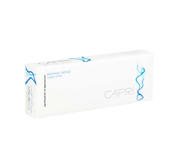 Capri Menthol Indigo 100’s: Taste Each Crisp Breath of Elegance.